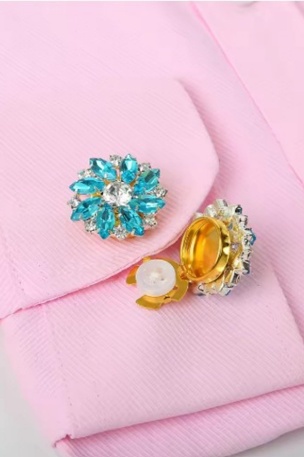 BLING BLING BUTTON COVERS BLUE – Hummingbird The Shop